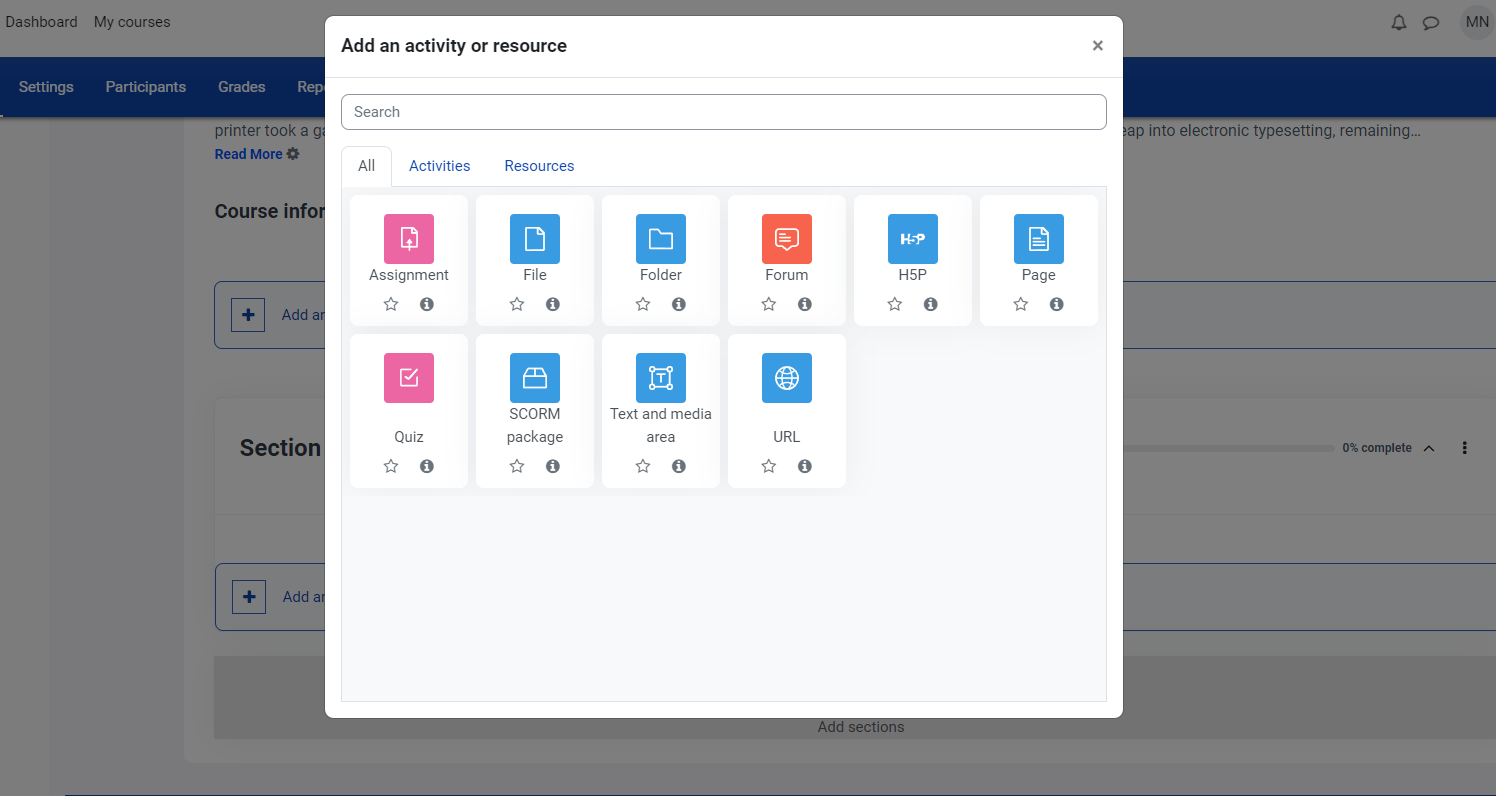 Moodle User Guides for eBwise | Add an Assignment