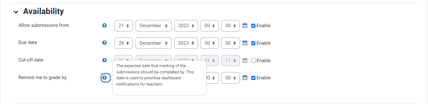 Moodle User Guides for eBwise | Add an Assignment
