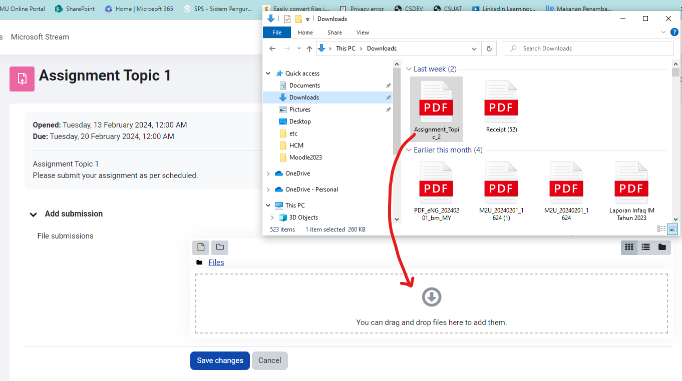 Moodle User Guides for eBwise | Submit assignments